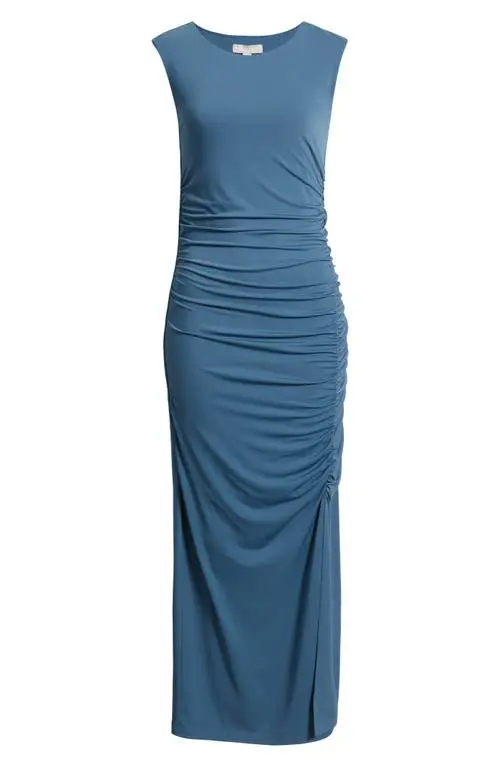 Chelsea28 Side Ruched Maxi Dress - Blue