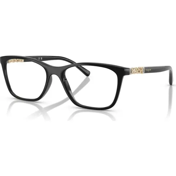 VOGUE EYEWEAR 51mm Rectangle Optical Glasses - Black