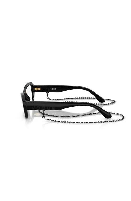VOGUE EYEWEAR 54mm Butterfly Optical Glasses - Black