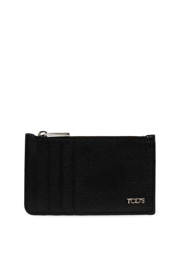 TOD'S Leather Card Holder - Black