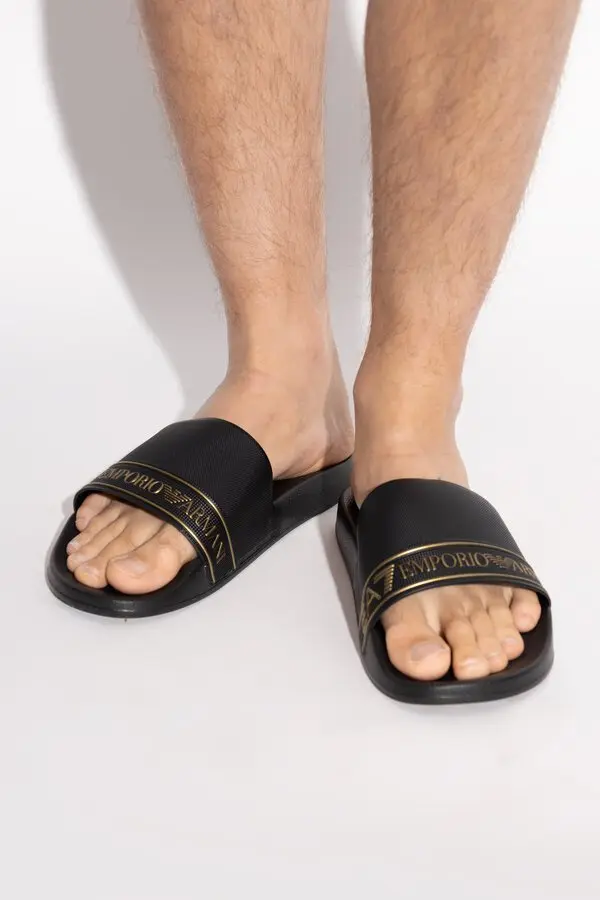 EA7 Rubber Flip-flops With Logo