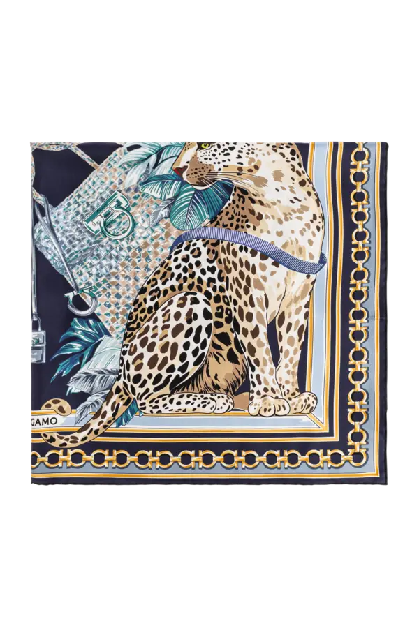 FERRAGAMO Silk Scarf With Print