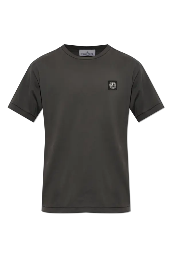 Stone Island T-shirt With Logo Patch - Grey