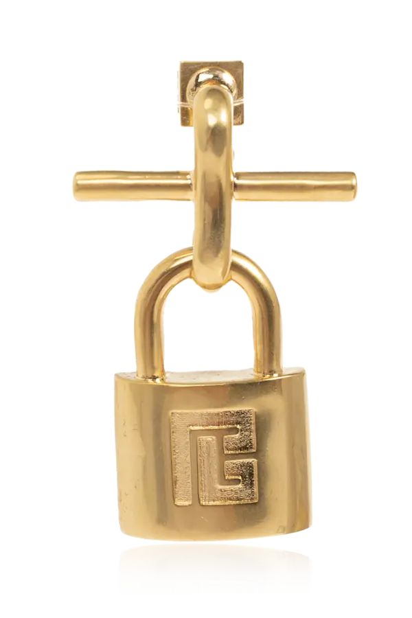 Balmain Earrings With Padlock Pendants