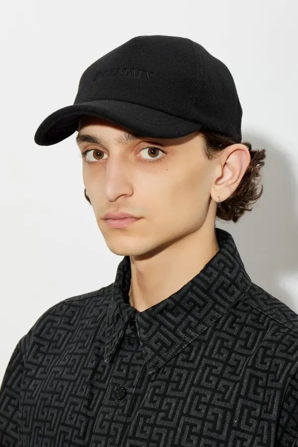 Balmain Wool Baseball Cap