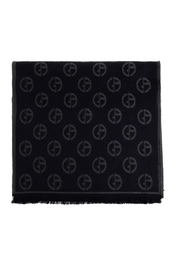 Giorgio Armani Wool Scarf With Monogram