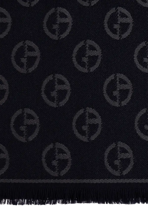 Giorgio Armani Wool Scarf With Monogram