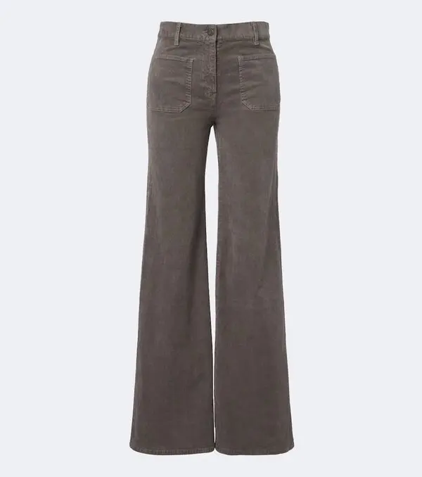 NILI LOTAN Florence Corduroy Wide-leg Pants - Grey