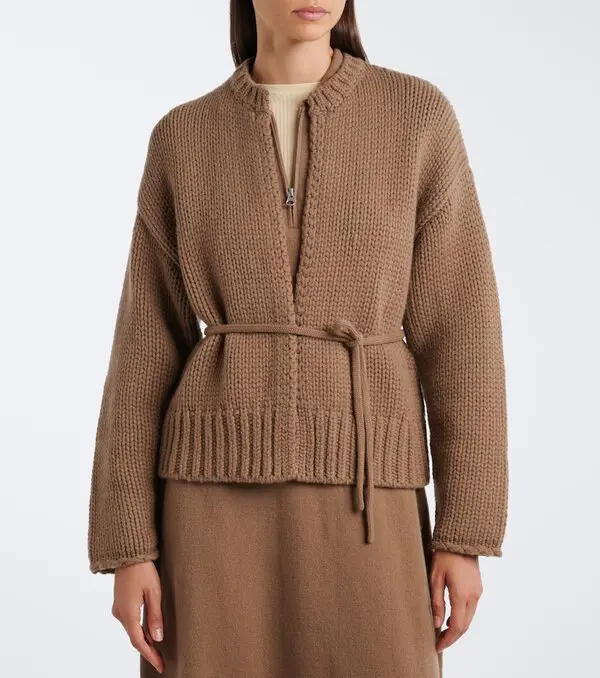 Extreme Cashmere N°384 Ginza Cashmere Wrap Cardigan - Brown