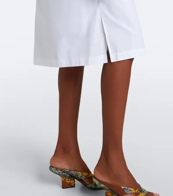 Dries Van Noten Embroidered Cotton Poplin Midi Dress