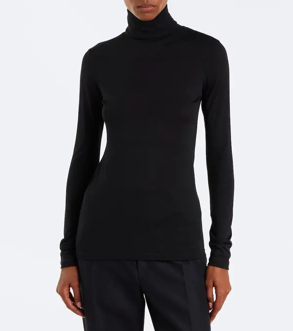 JIL SANDER Jersey Turtleneck Top