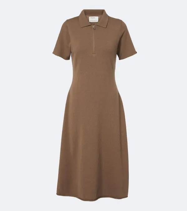 Extreme Cashmere N°497 Georgia Cashmere-blend Polo Dress