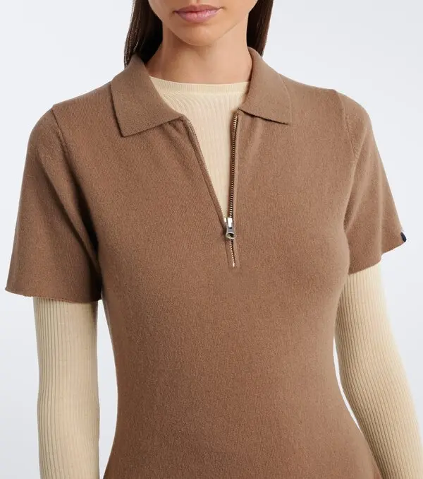 Extreme Cashmere N°497 Georgia Cashmere-blend Polo Dress