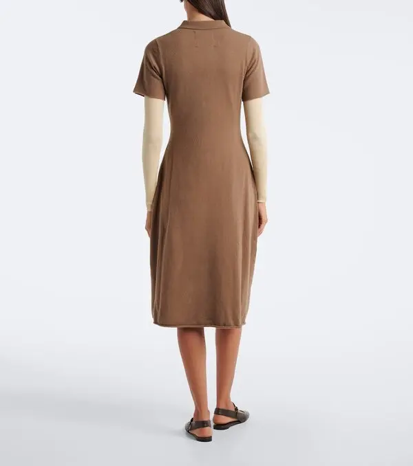 Extreme Cashmere N°497 Georgia Cashmere-blend Polo Dress