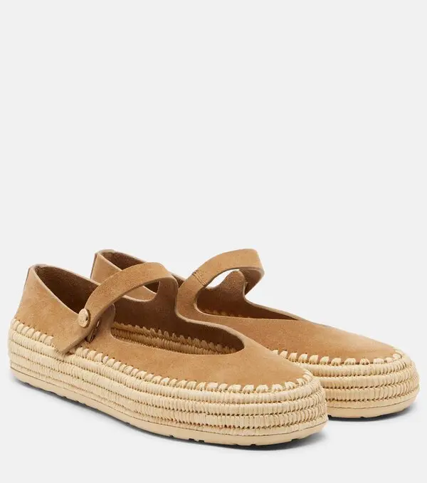 Loewe Rio Suede Espadrilles - Beige