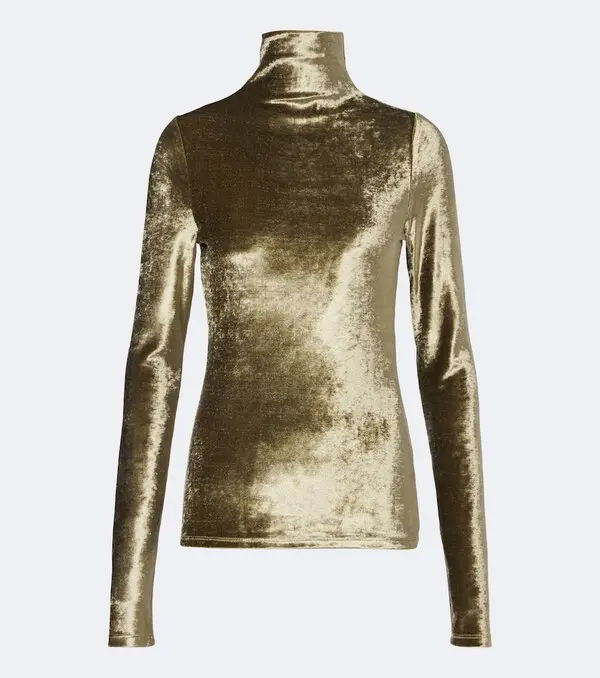 LEMAIRE Velvet High Neck Top