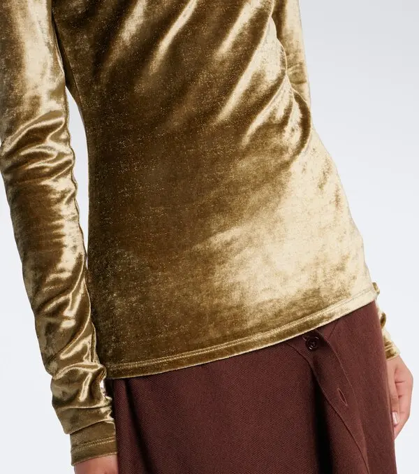 LEMAIRE Velvet High Neck Top