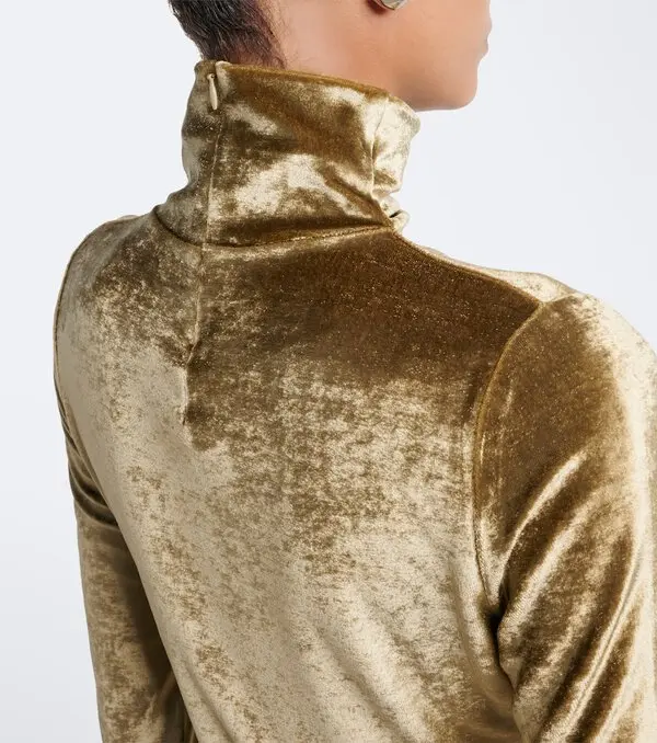 LEMAIRE Velvet High Neck Top