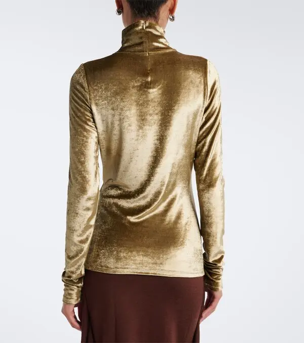 LEMAIRE Velvet High Neck Top