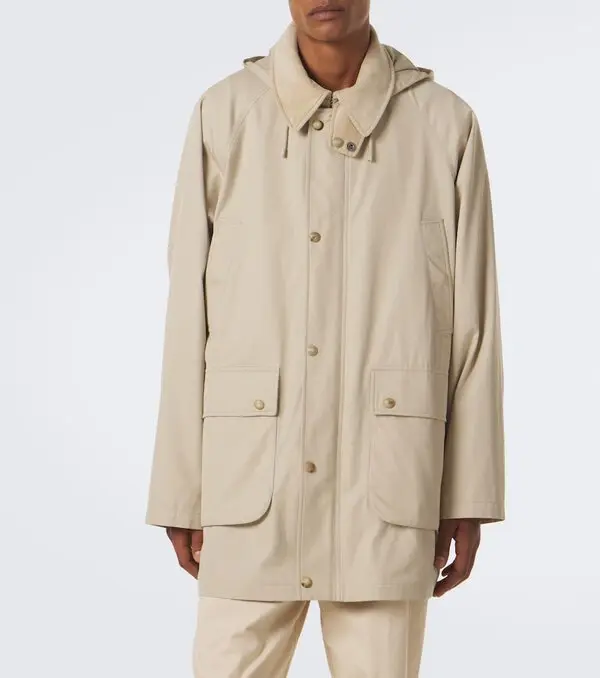 Ralph Lauren Purple Label Hooded Cotton Twill Coat