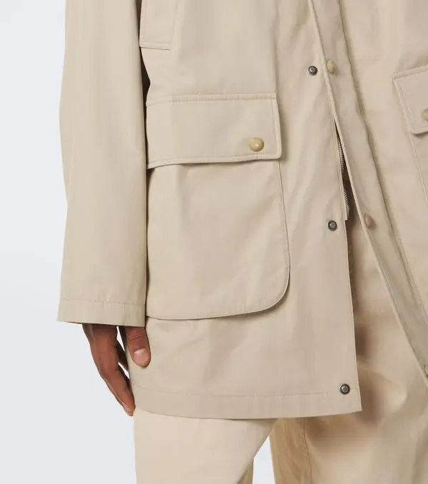 Ralph Lauren Purple Label Hooded Cotton Twill Coat