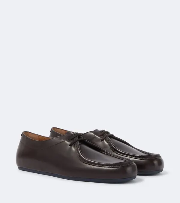 JIL SANDER Leather Lace-up Shoes - Brown