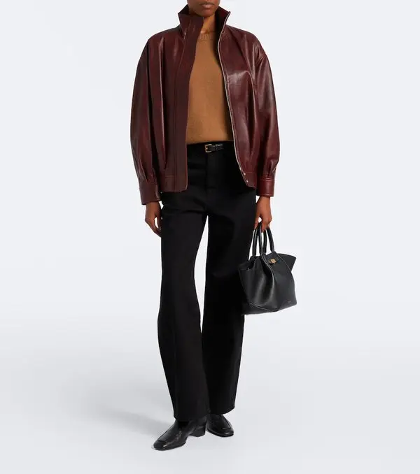 FRAME Bow Wide-leg Jeans