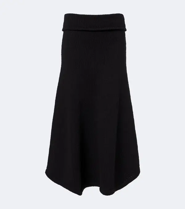 AYA MUSE Ken Cotton Midi Skirt - Black