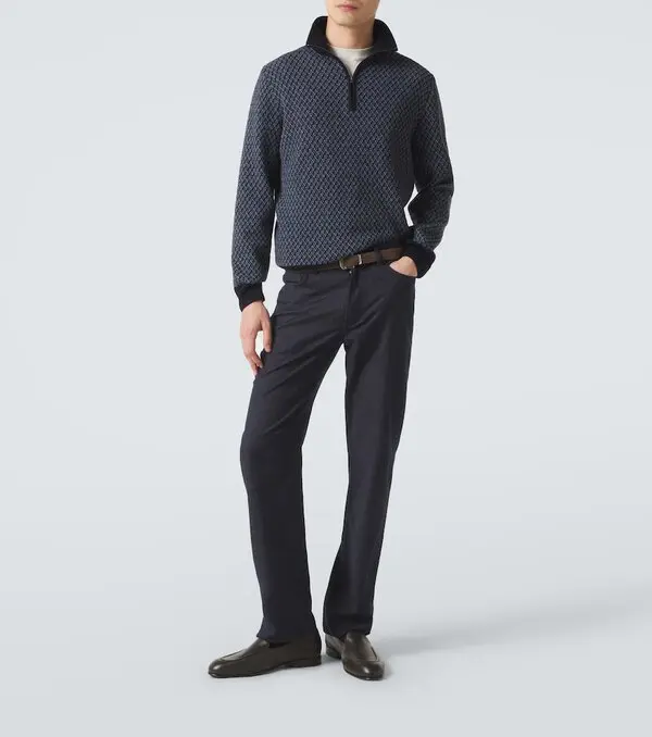 Agnona Cashmere Half-zip Sweater