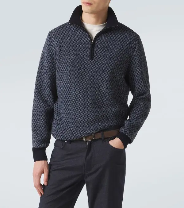 Agnona Cashmere Half-zip Sweater