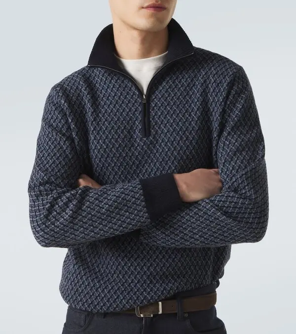 Agnona Cashmere Half-zip Sweater