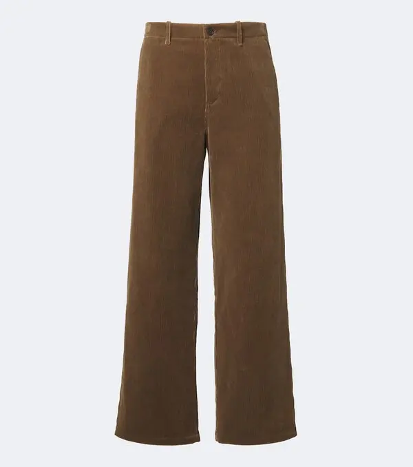JIL SANDER Cotton Corduroy Wide-leg Pants - Brown