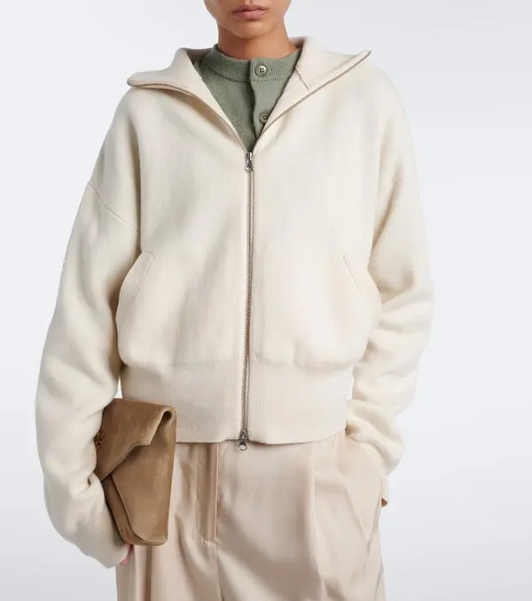 Extreme Cashmere N°385 Xtra Cute Cashmere Jacket - White