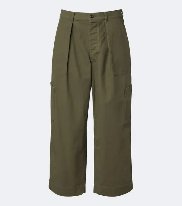 A.PRESSE Cotton Wide-leg Pants - Green