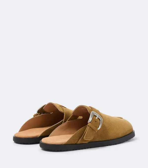 MAISON MARGIELA Tabi Suede Mules With Buckle Fastening - Beige