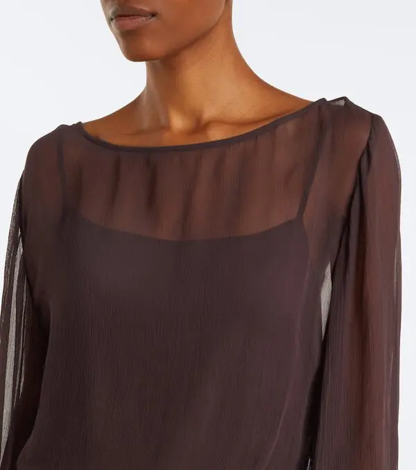 Staud Beatrix Ruched Chiffon Minidress