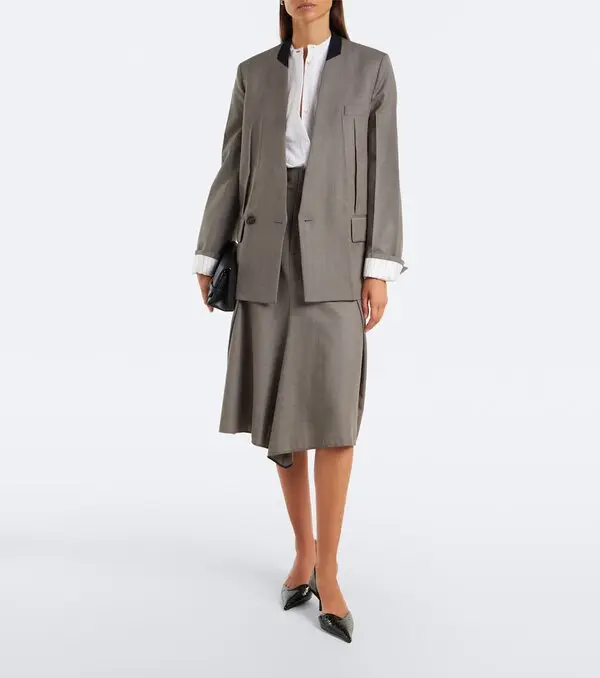 Victoria Beckham Angle D'orsay Croc-effect Leather Pumps