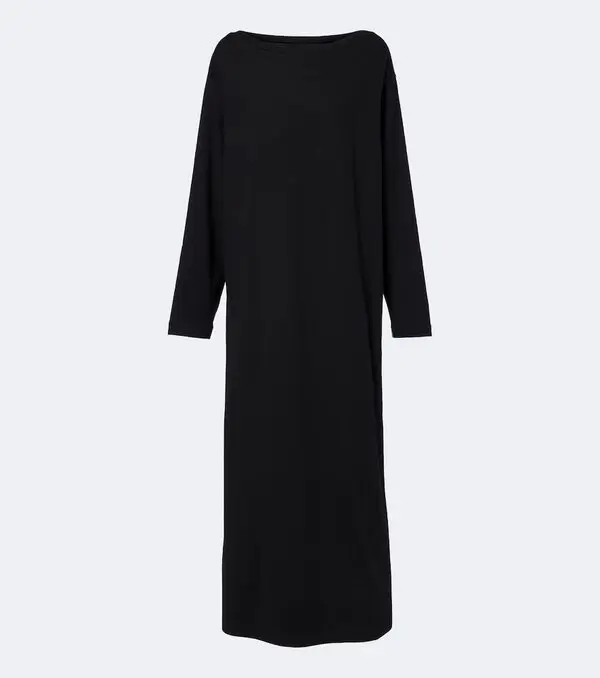 Extreme Cashmere N°503 Pillar Cotton And Cashmere Maxi Dress - Black