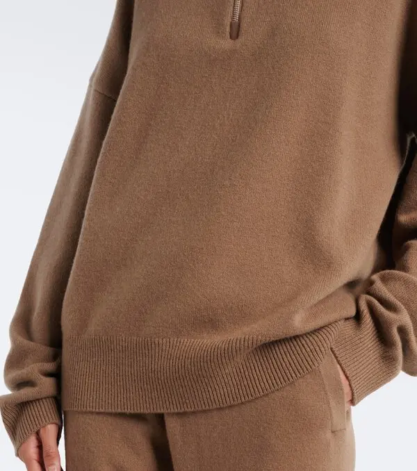 Extreme Cashmere N°496 Like Cashmere-blend Half-zip Sweater