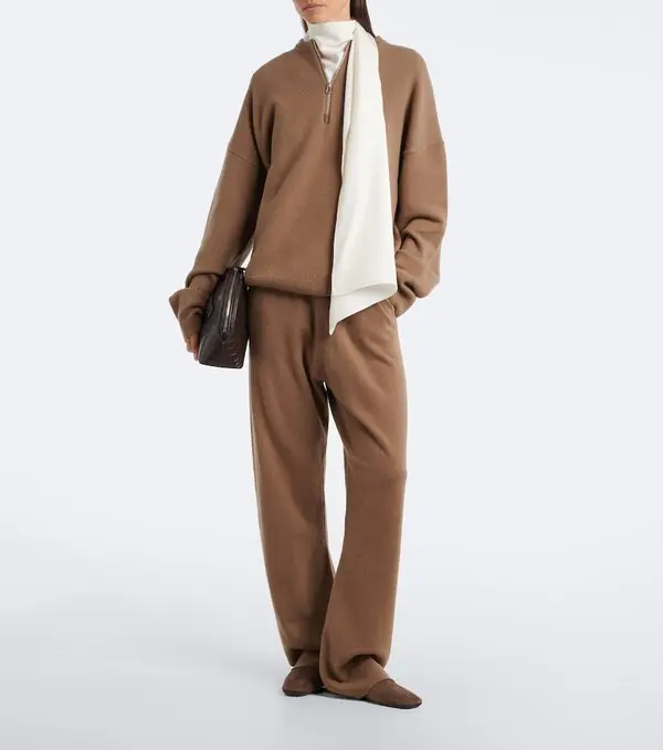 Extreme Cashmere N°496 Half-zip Sweater In Chai - Brown
