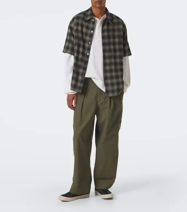 A.PRESSE Waffle-knit Cotton-blend Henley Shirt