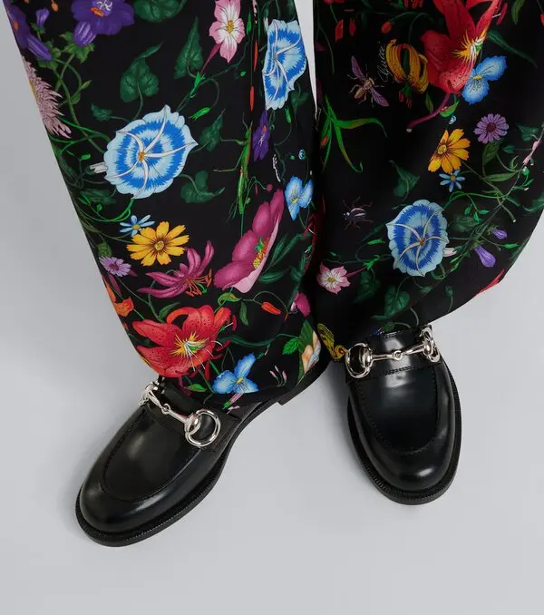 Gucci Boulevard Leather Penny Loafers - Black