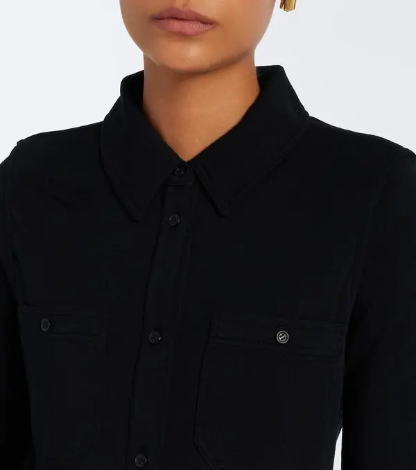 NILI LOTAN Ibra Merino Wool Shirt