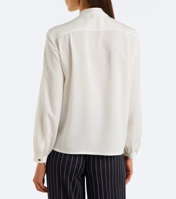 Max Mara Tie-neck Silk Blouse