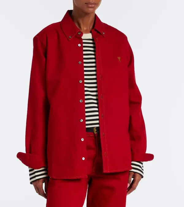 AMI Paris Cotton Twill Button-down Shirt