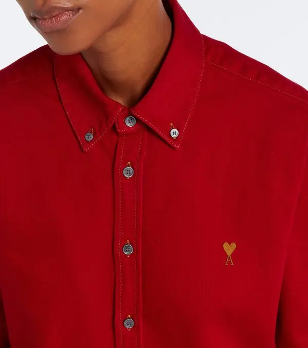 AMI Paris Cotton Twill Button-down Shirt