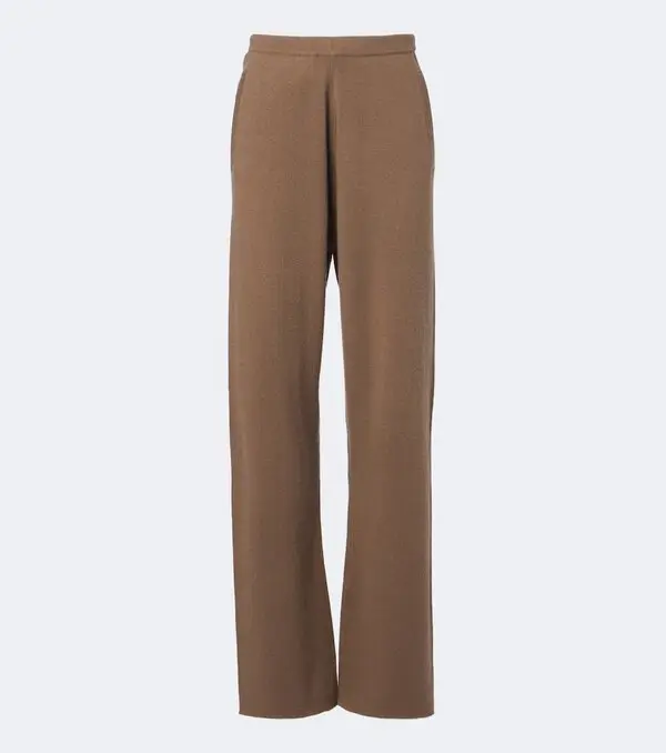 Extreme Cashmere N°479 Runaway" Wide-leg Cashmere-blend Pants - Beige