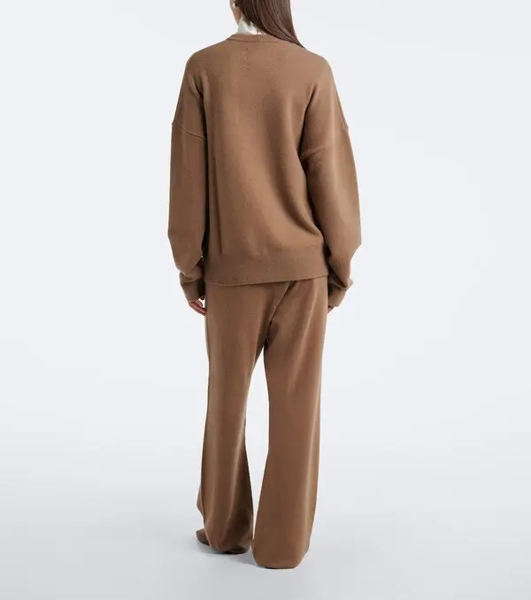 Extreme Cashmere N°479 Runaway" Wide-leg Cashmere-blend Pants