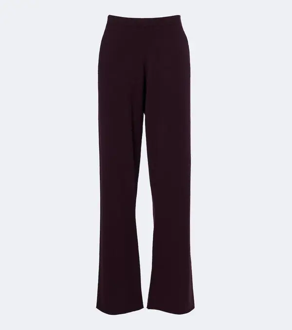 Extreme Cashmere N°479 Runaway" Wide-leg Cashmere-blend Pants - Purple