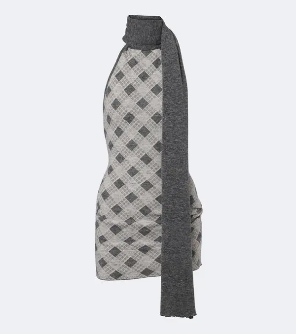 AYA MUSE Axis Wool-blend Minidress - Grey